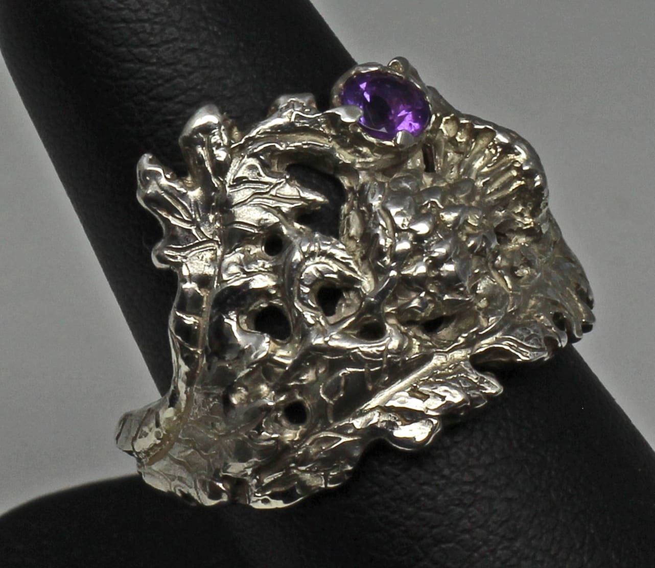 Scottish amethyst thistle ring in sterling silver by Suzan - Postgate ...