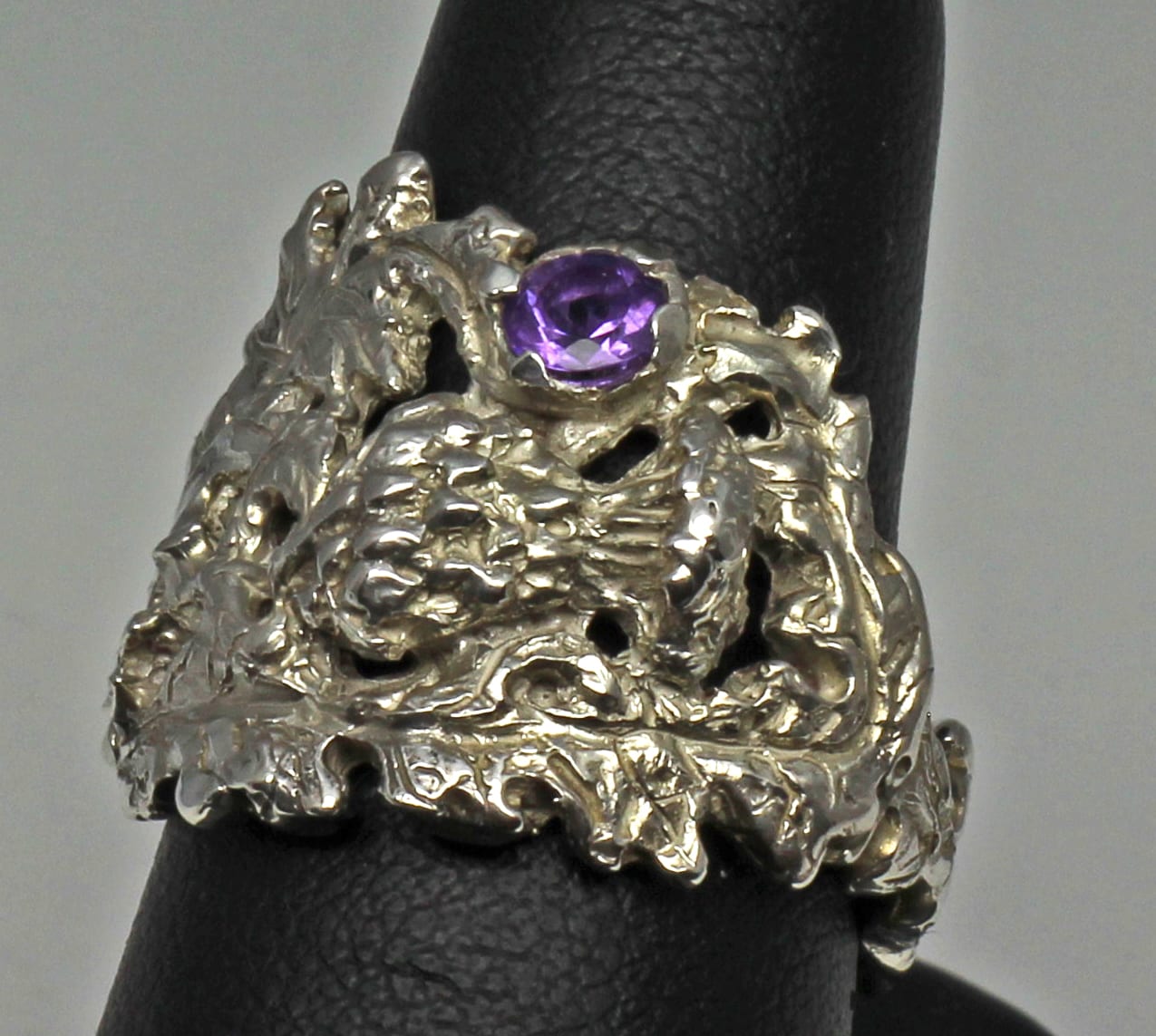 Scottish amethyst thistle ring in sterling silver by Suzan - Postgate ...
