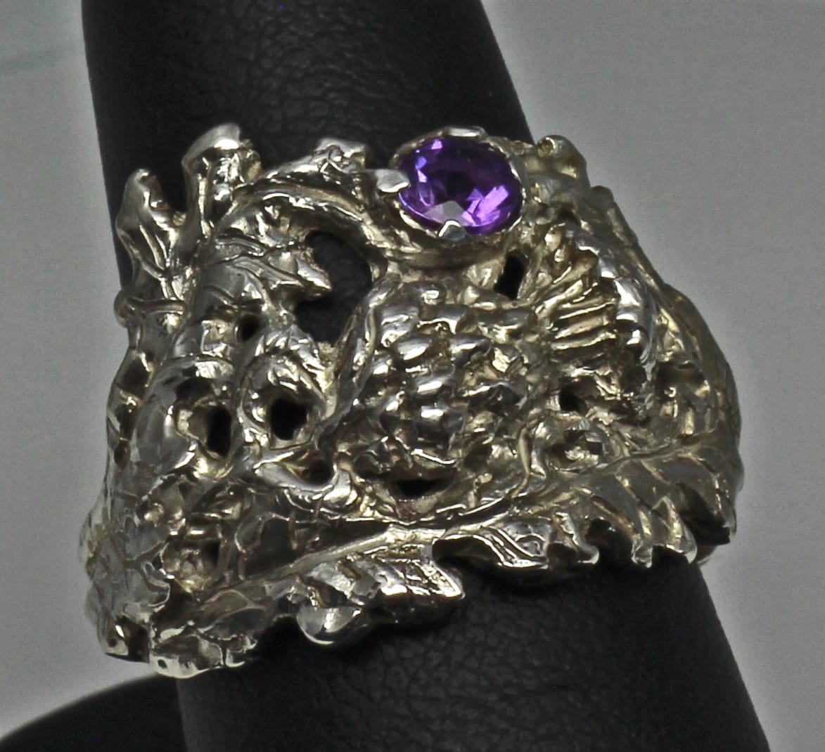 Scottish amethyst thistle ring in sterling silver by Suzan - Postgate ...