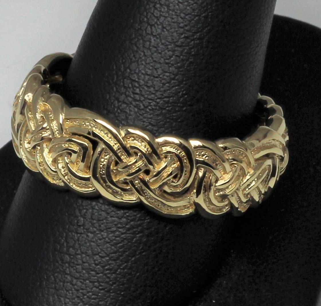Gold Celtic Knot Band size 13 by GeorgeI just sent this to its new owner.